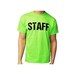Neon Green Staff T-shirt Front & Back Print Mens Event Shirt Tee - Etsy