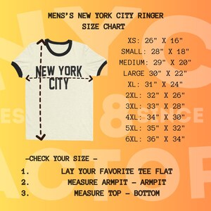 New York City Ringer Tee T-shirt Retro Style Men's Shirt (white/black, Regular) - Etsy