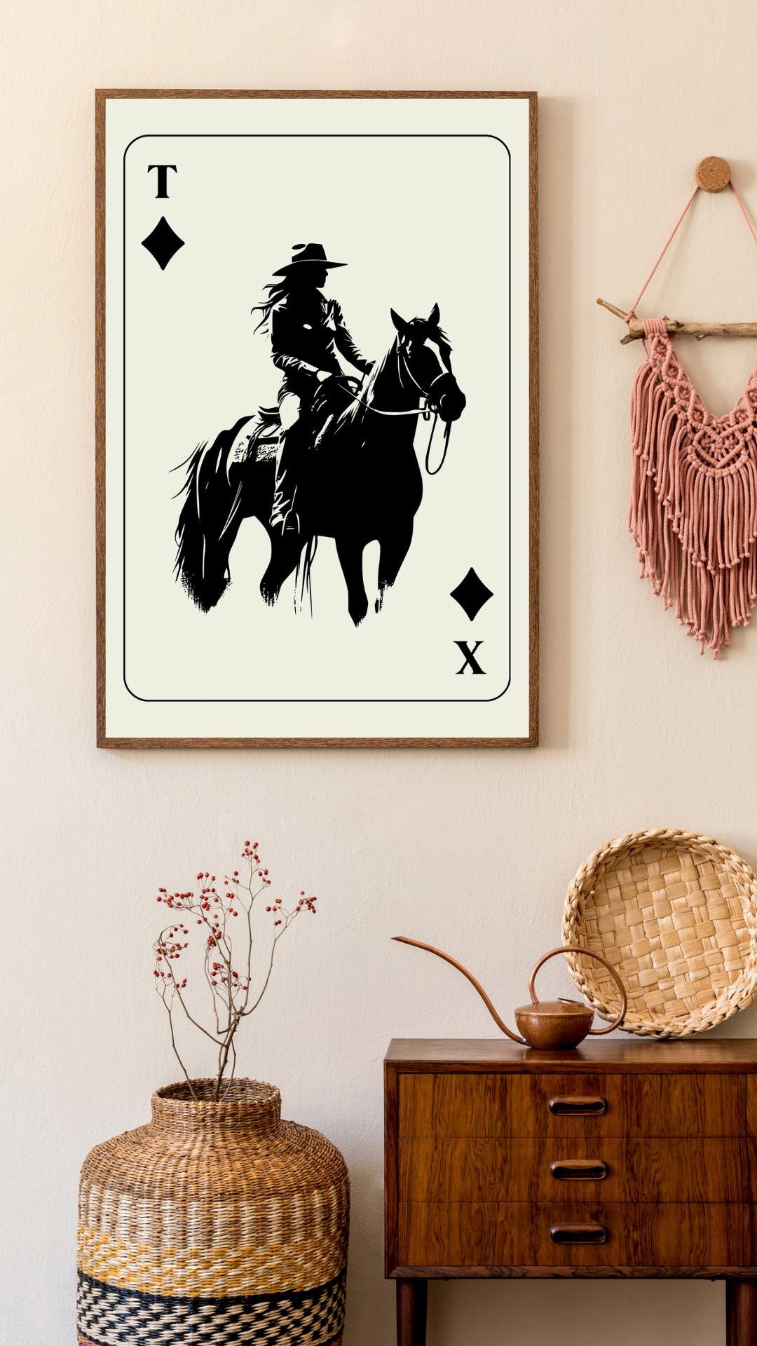 Western Playing Card Poster - Digital Download - Etsy
