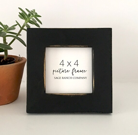 Rustic 4x4 Wood Picture Frame Tabletop 4x4 Wood Frame 4x4 | Etsy