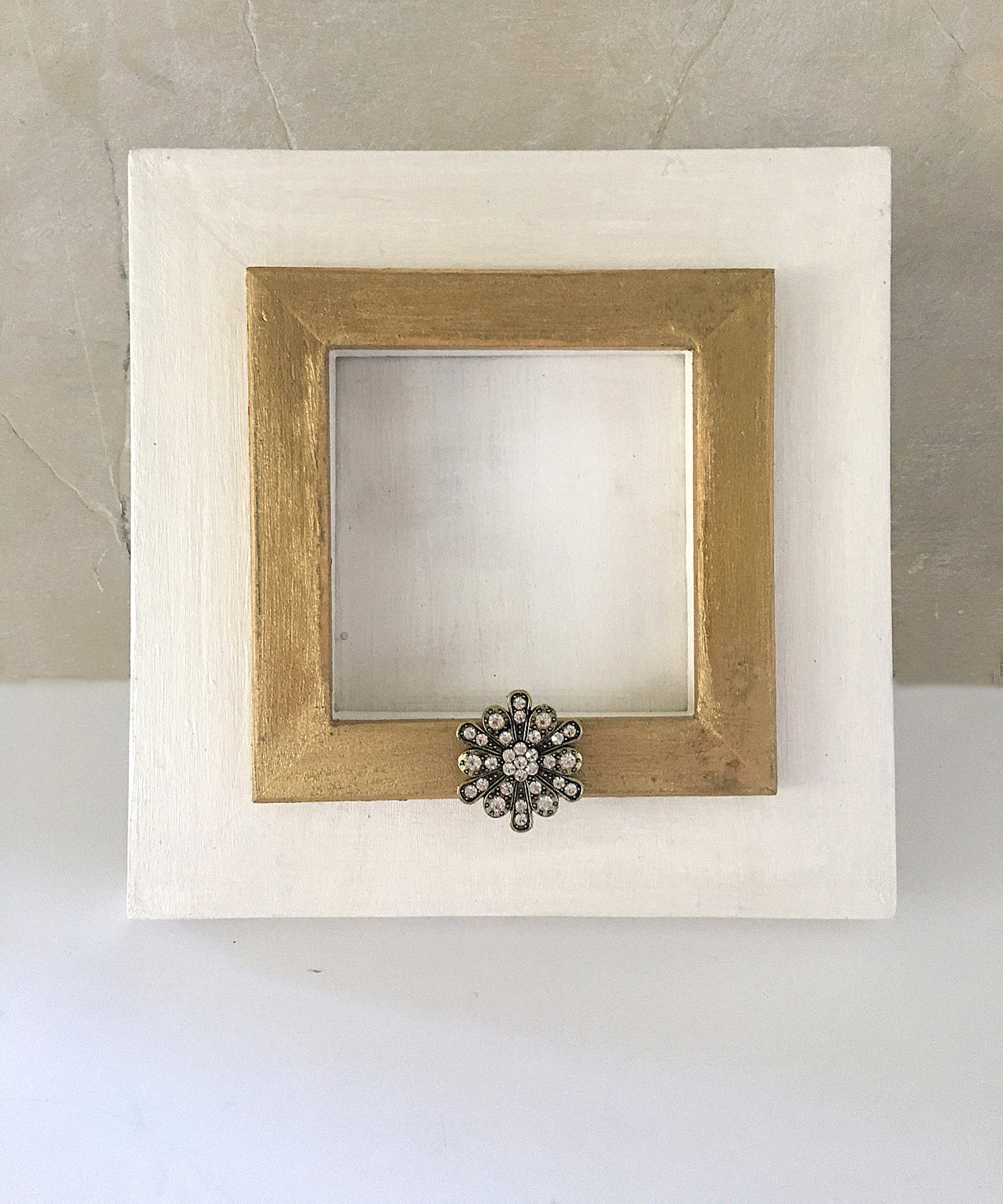 Marco de cuadro rústico 4x4 con ribete de madera y cuentas de | Etsy