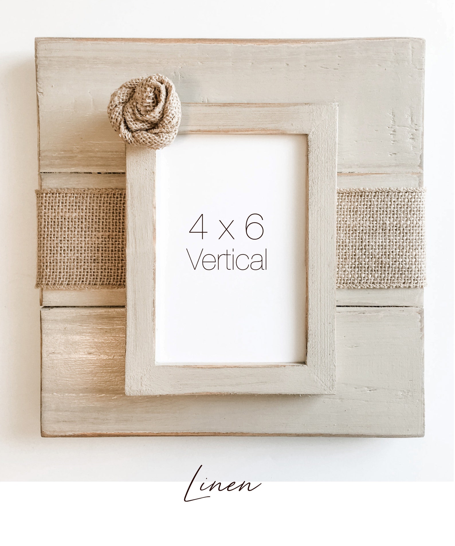 4x6 Rustic Wood Picture Frame with Pallet Style Frame Back | Etsy