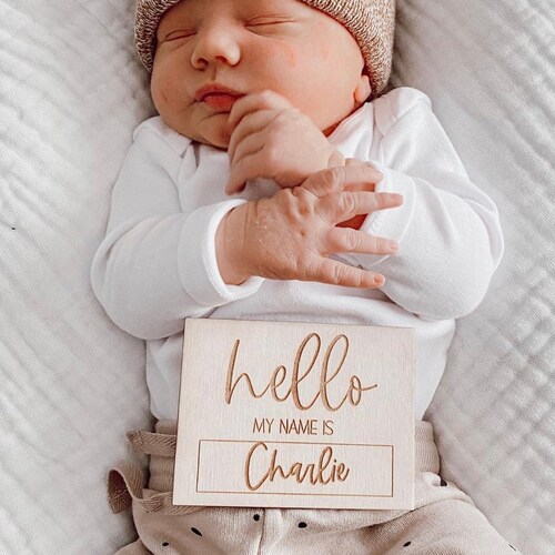Paper & Party Supplies tag baby sign personalised sign newborn bed sign ...