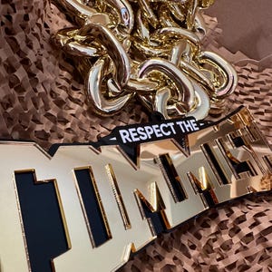 RESPECT THE COMMISH Large Sports Big Large Chain Necklace / Custom Fan ...