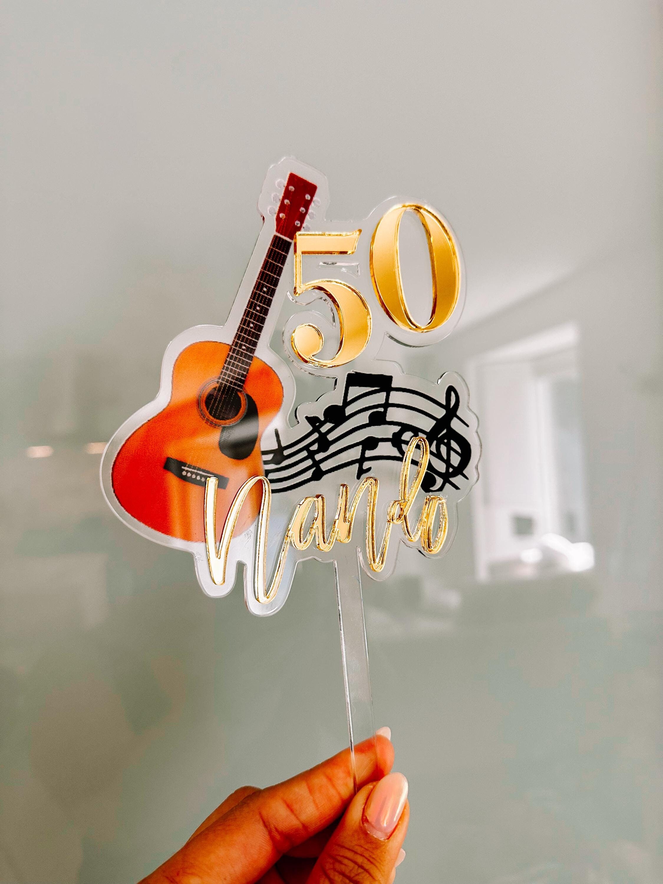 Acoustic Guitar Cake Topper, Guitar Cake Topper,electric Bass Cake ...
