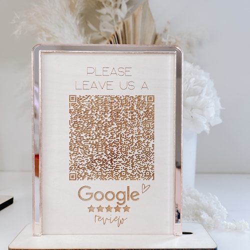 Personalized Business Leave a Review QR Code Sign Google - Etsy Australia
