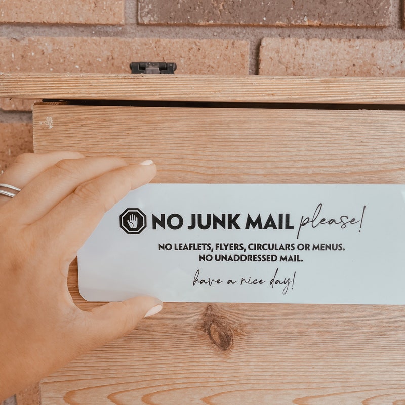 No Junk Sign - Etsy