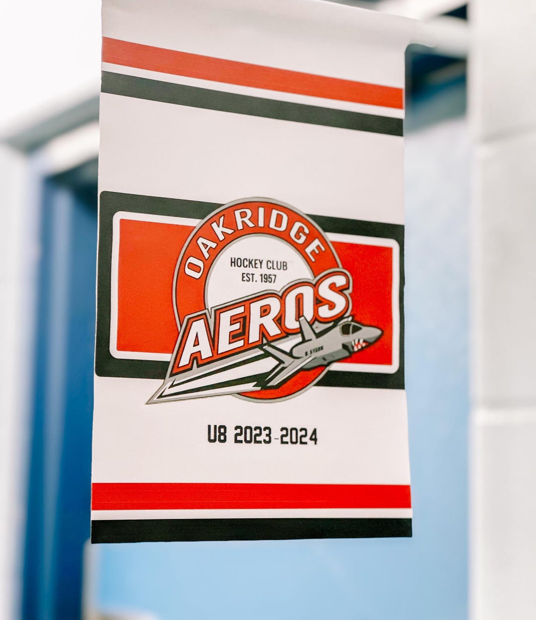 Sports Team Banner Flag With Pole | Travel Team Sign | Hockey Locker ...