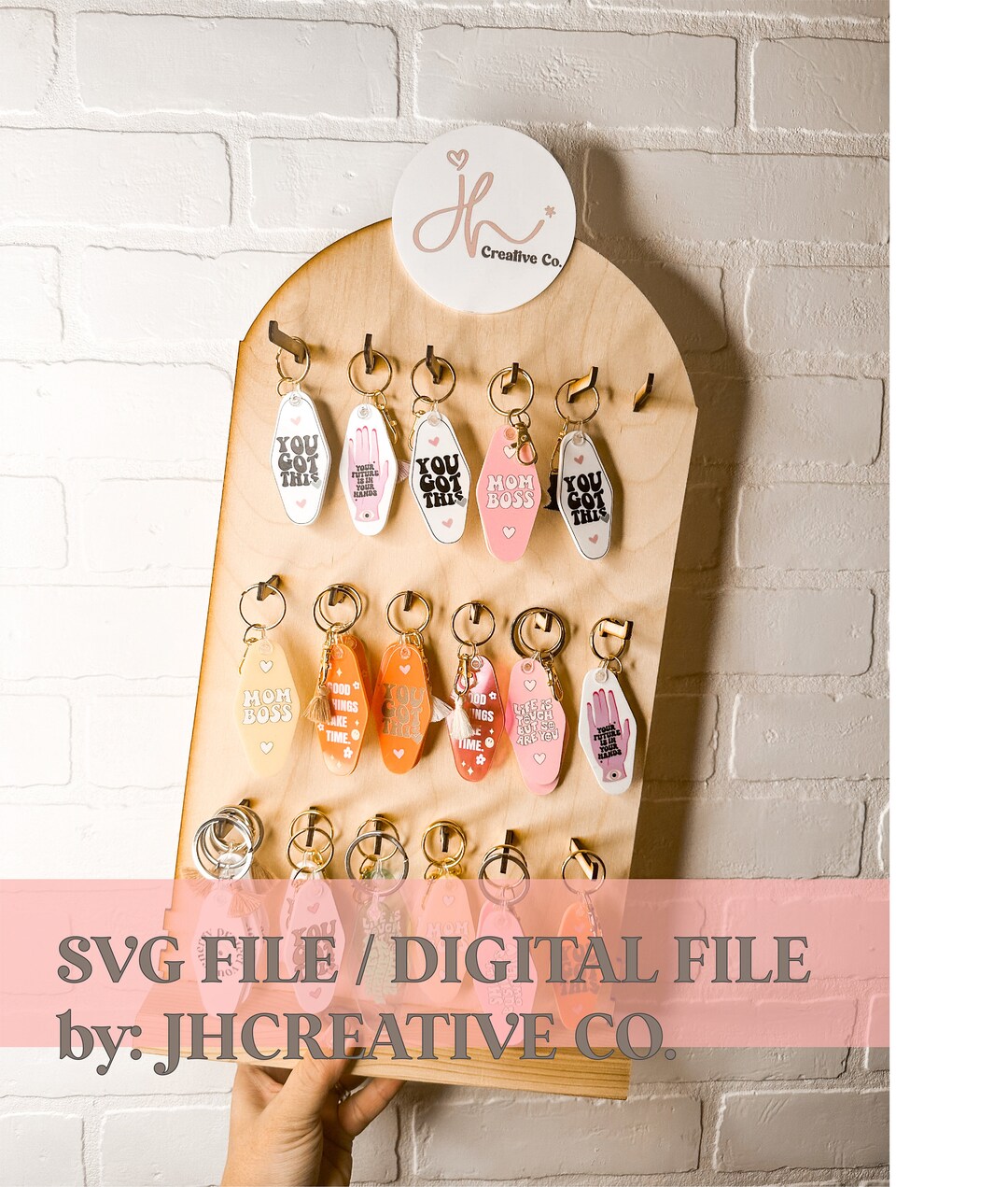 Keychain Display Tray Stand Laser SVG Cut File, Disk, Bracelet, Earring ...