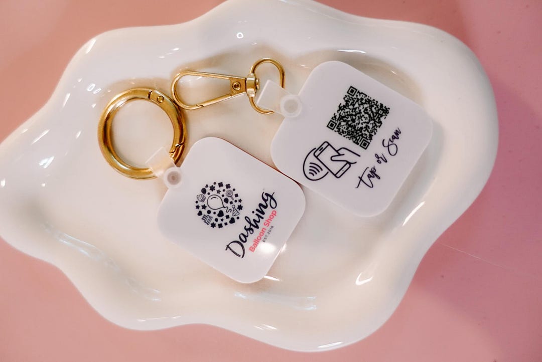 NFC Chip Technology Keychain, Custom Logo Keychain, Instagram , Name ...