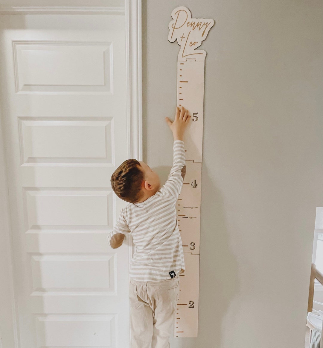 Growth Chart Ruler 3D | Playroom Decor | Wood Growth Chart | 1st ...