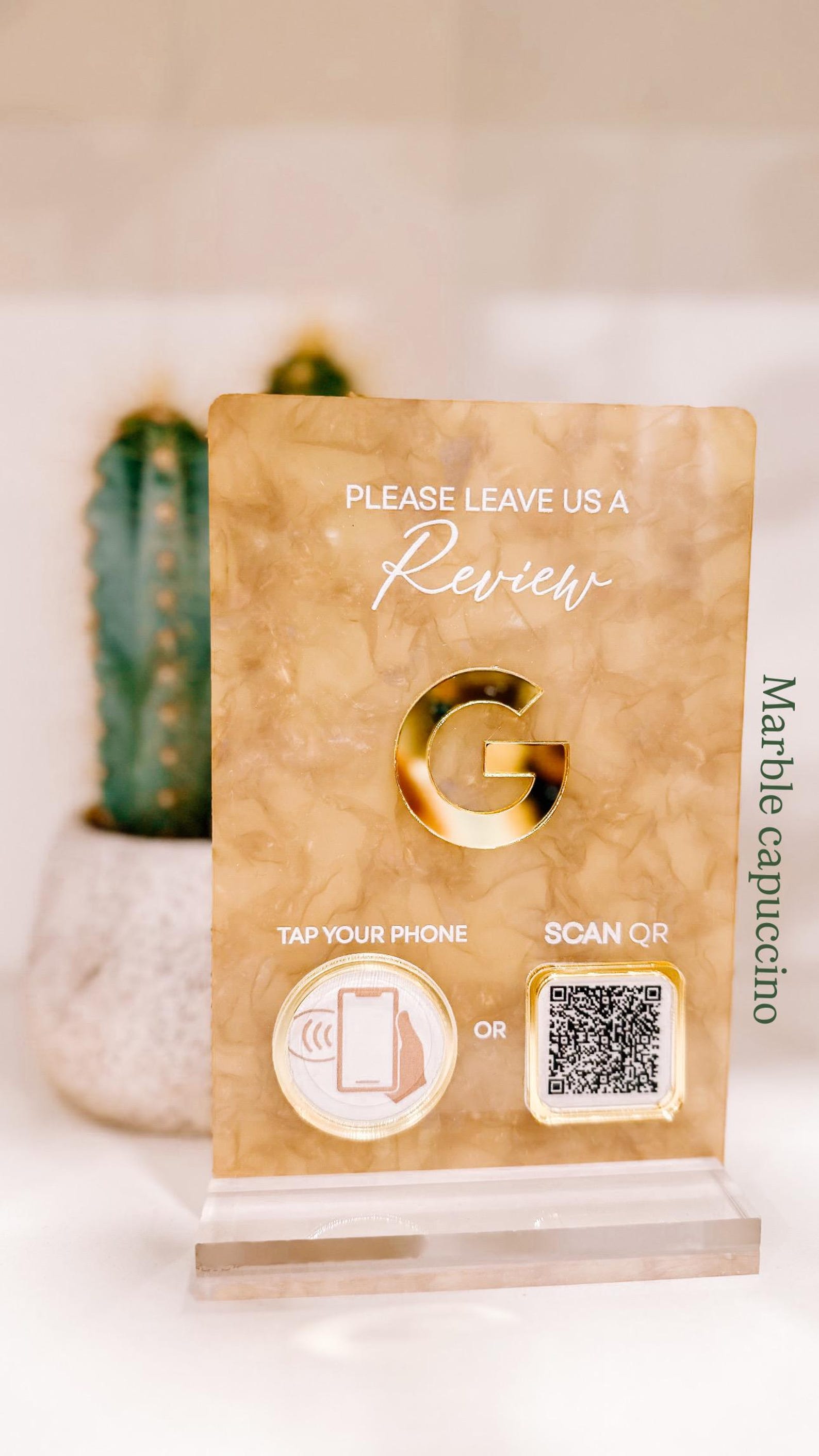 New Google Review or Instagram| NFC Plate for Business, SALON - Tap or ...