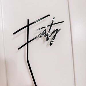 Forty Cake Topper - Etsy