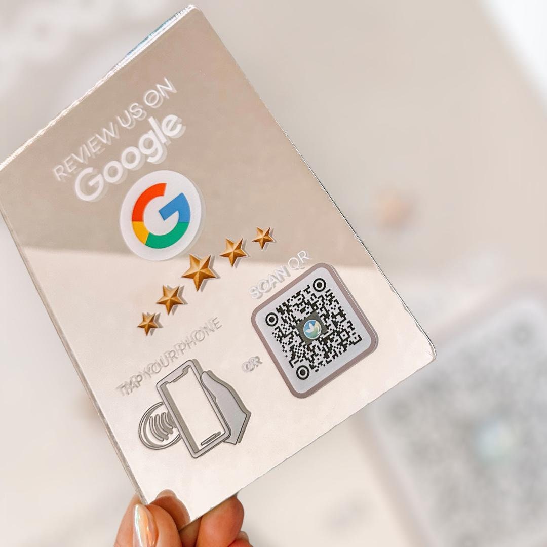 New Google Review or Instagram| NFC Plate for Business, SALON - Tap or ...