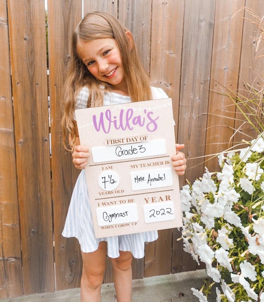 Customized First and Last Day School Sign, Back to School Sign ...