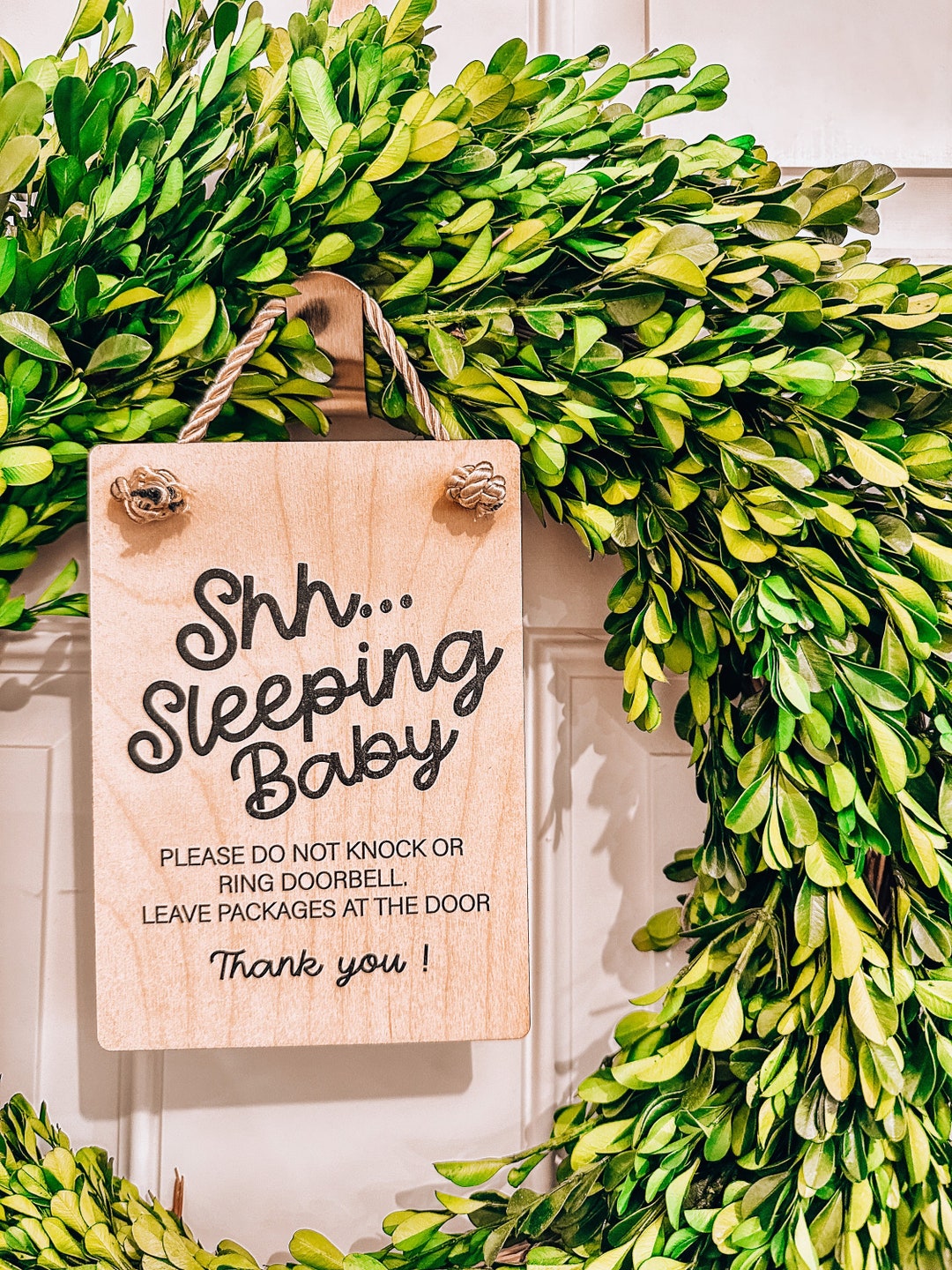 Baby Sleeping Sign, Don't Ring Doorbell, Front Door Sign, Do Not ...