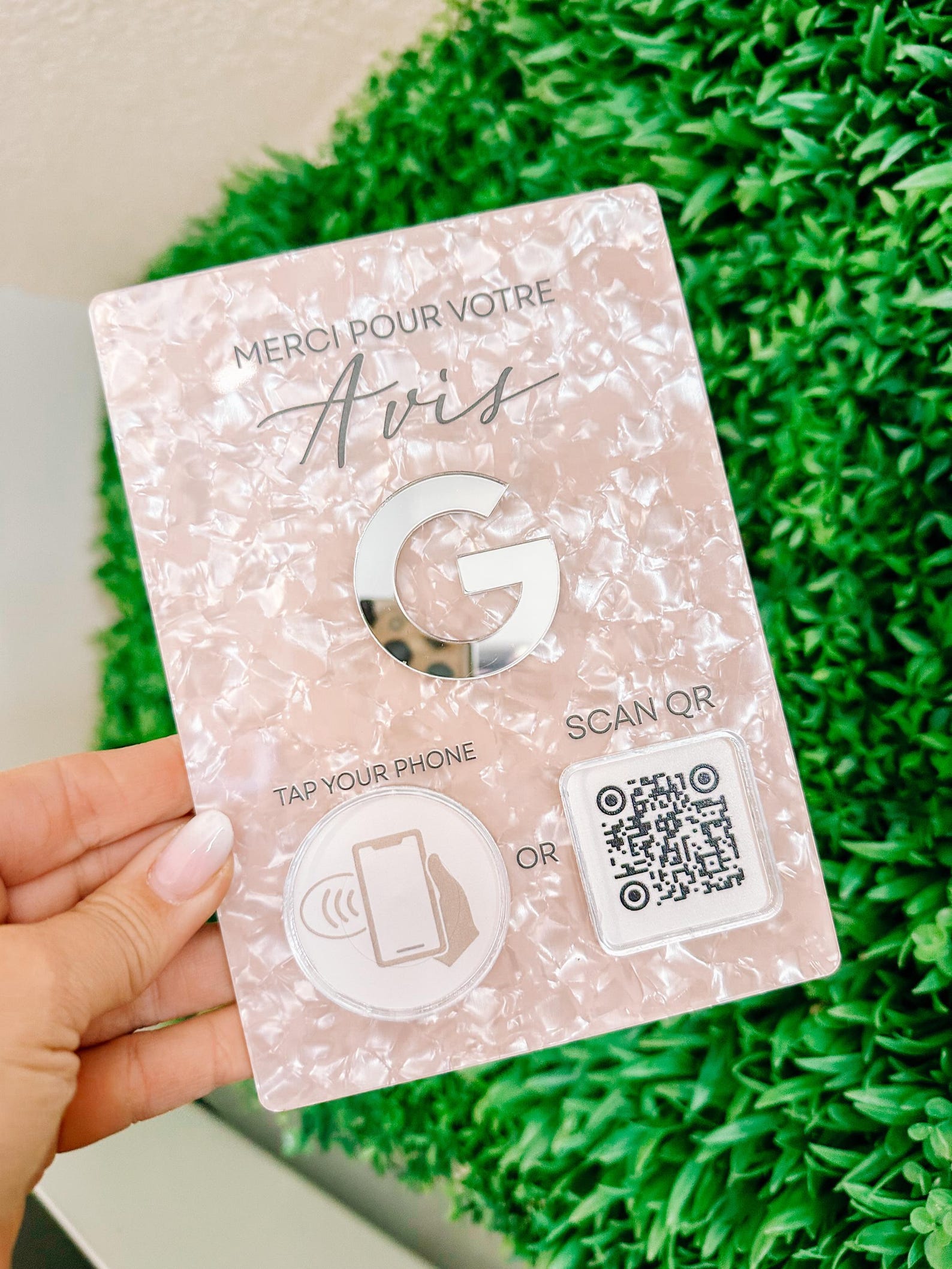 New Google Review or Instagram| NFC Plate for Business, SALON - Tap or ...