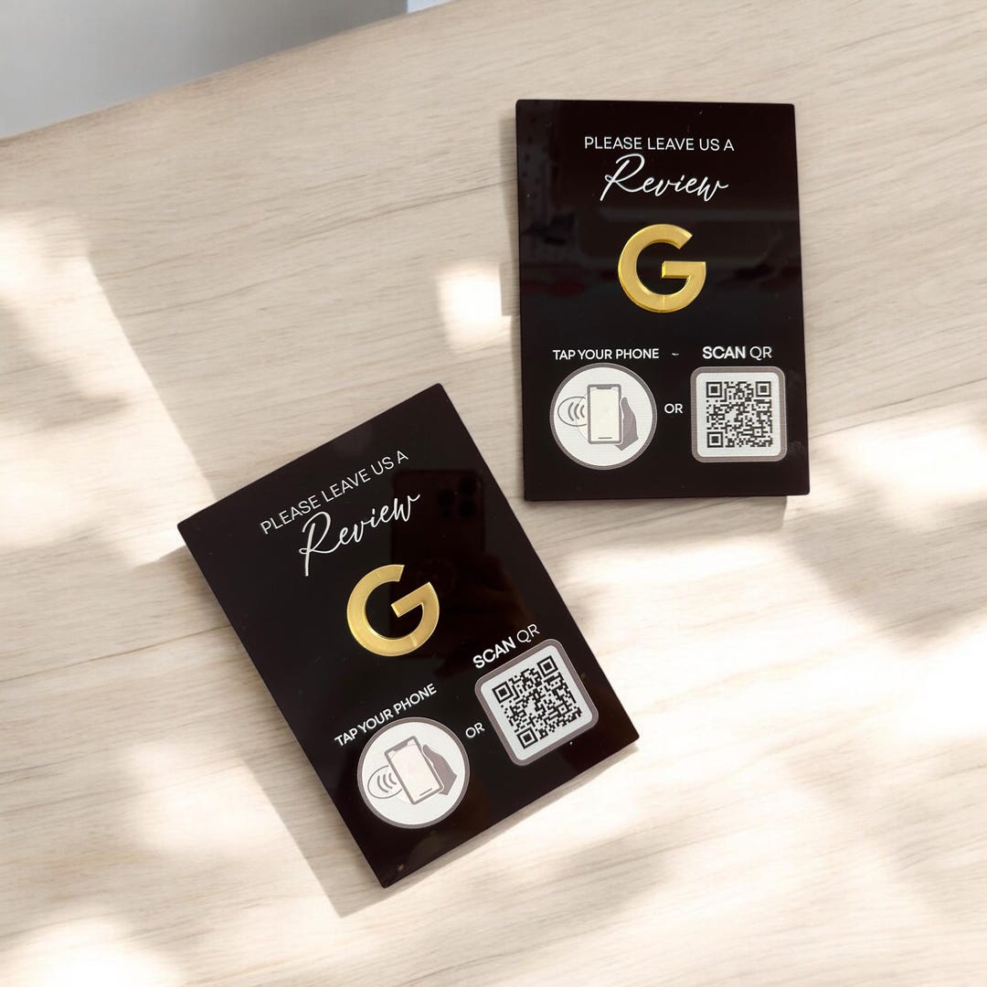 New Google Review or Instagram| NFC Plate for Business, SALON - Tap or ...