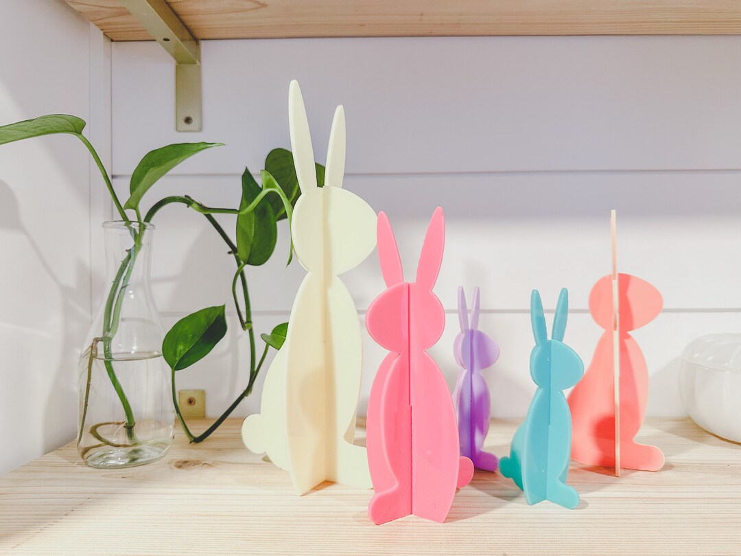 Acrylic or Wood EASTER BUNNY Decorations | Easter Decorations ...