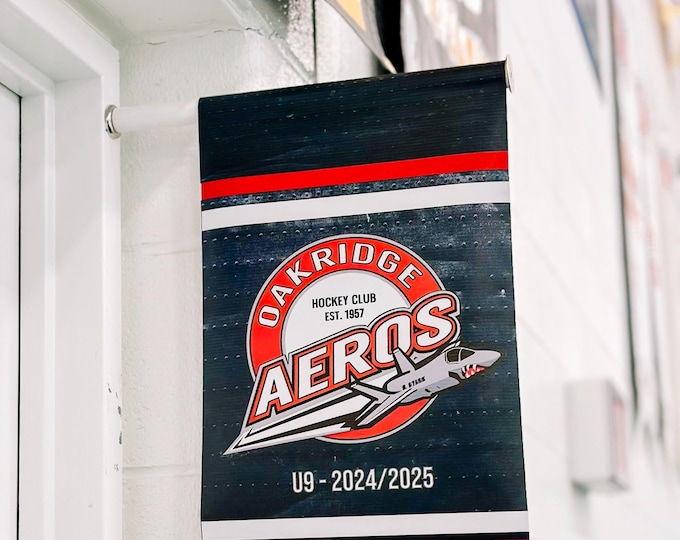 Custom Magnetic Team Locker Room Door Flag - Hockey Team Flag - Change ...