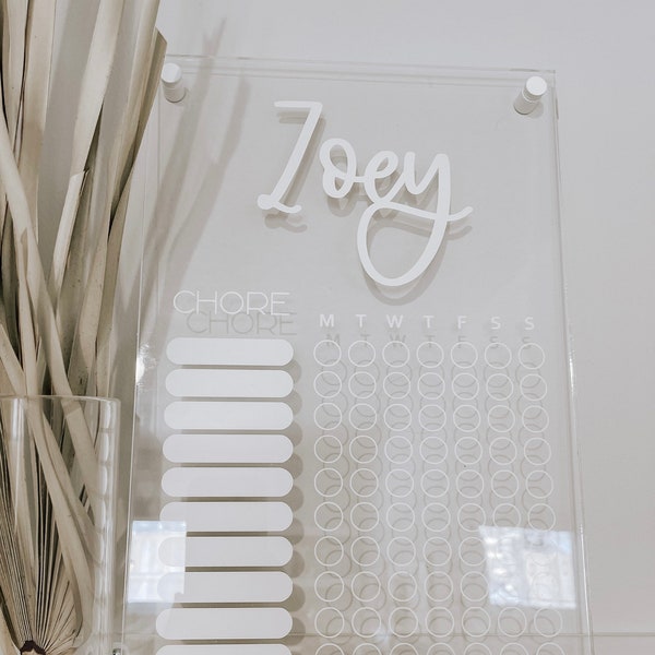 Acrylic Chore Chart - Etsy