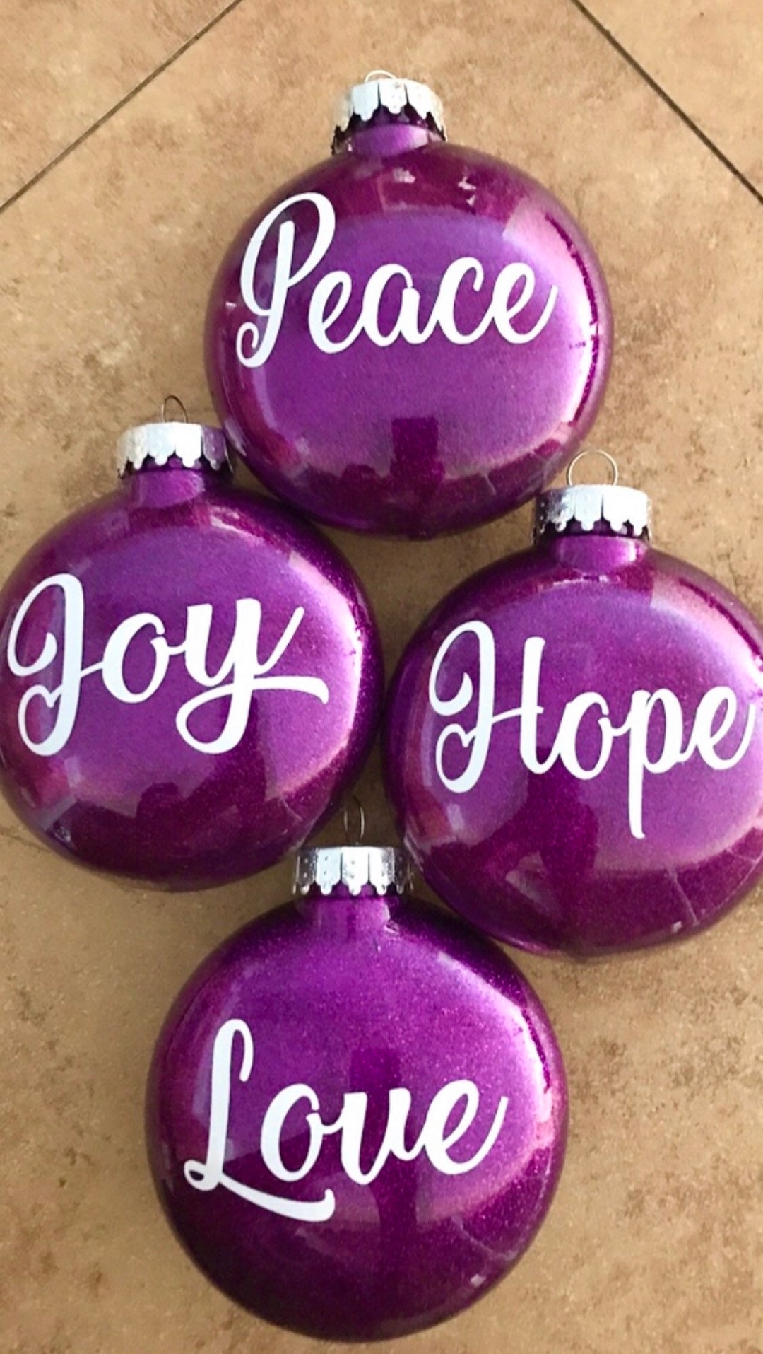 Glitter Ornaments, Unbreakable, Disc Shaped, Christmas Tree Decor ...