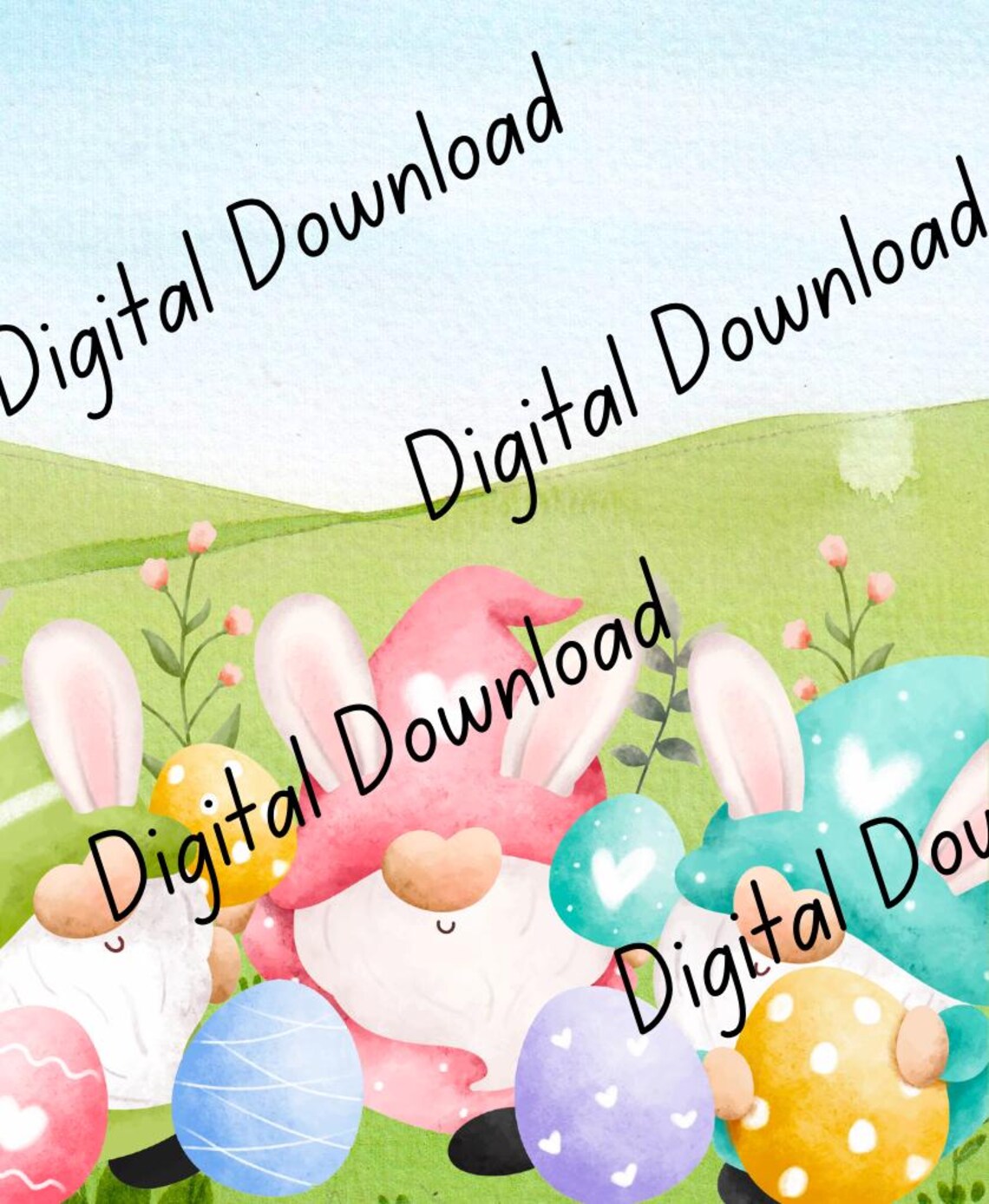 Apple Watch Face Wallpaper Spring EASTER GNOMES Flowers Digital Instant ...