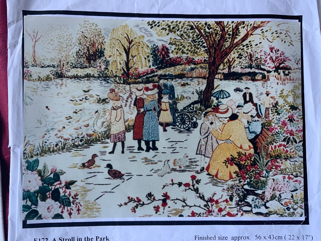 Vintage Embroidery Kit, Rare. Design Perfection Ltd Kit, A Stroll in ...