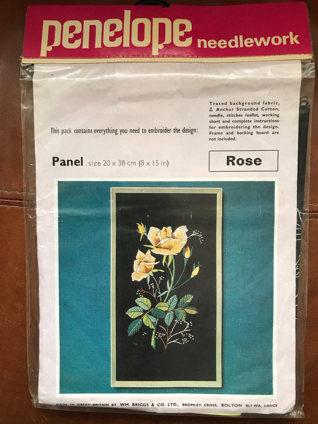 Vintage Penelope Embroidery Panel Kit rose. New and - Etsy