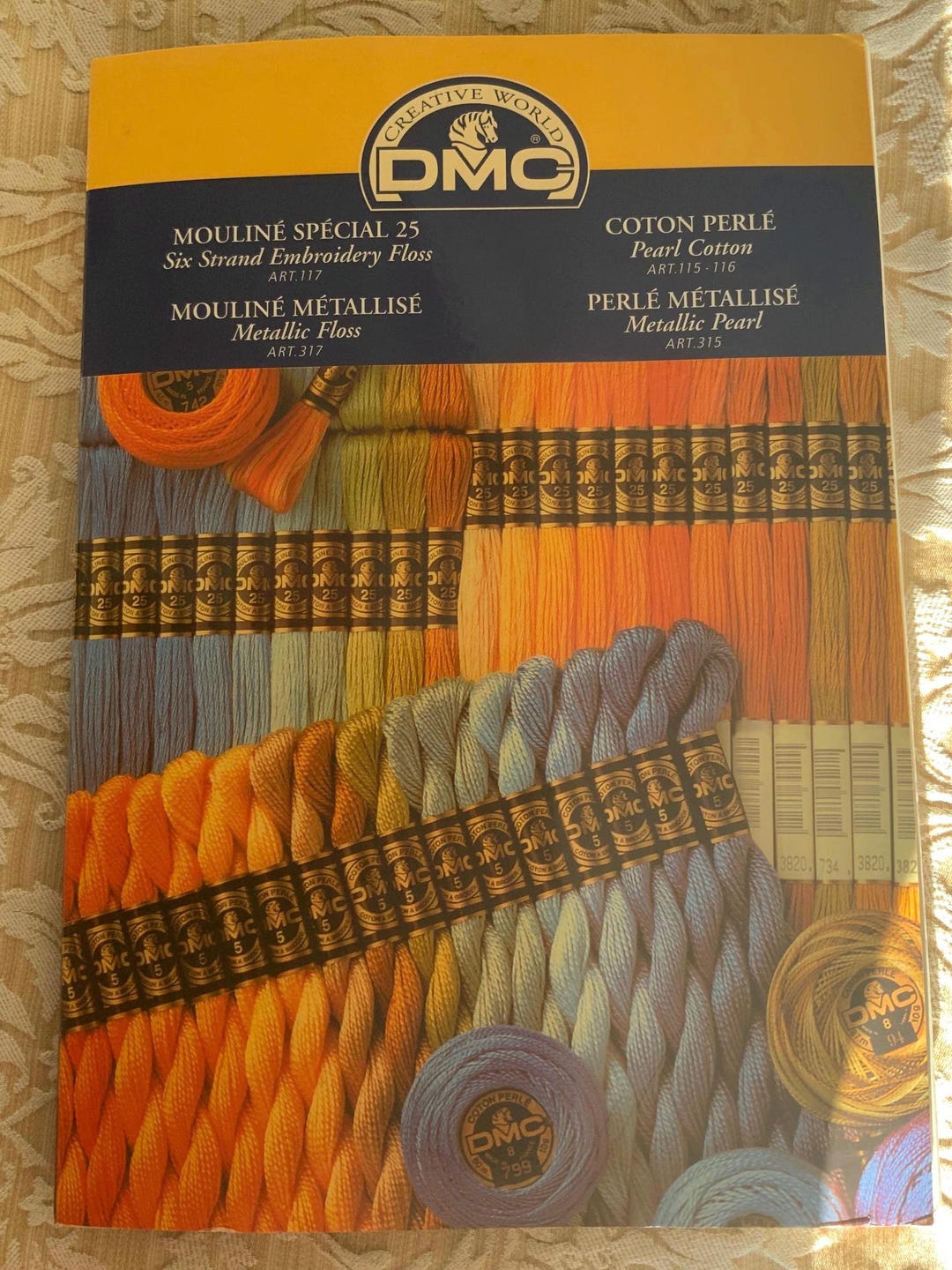 Vintage DMC Color Chart, Stranded Thread & Perle Cotton Swatches - Etsy