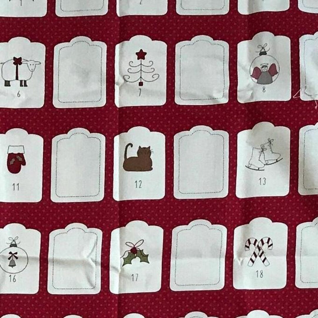 Moda Christmas Fabric Panel: 50 Advent Calendar Tags - Etsy