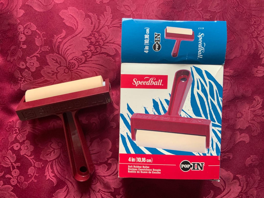Speedball 4" Rubber Roller, Lino Cutting Tool - Etsy