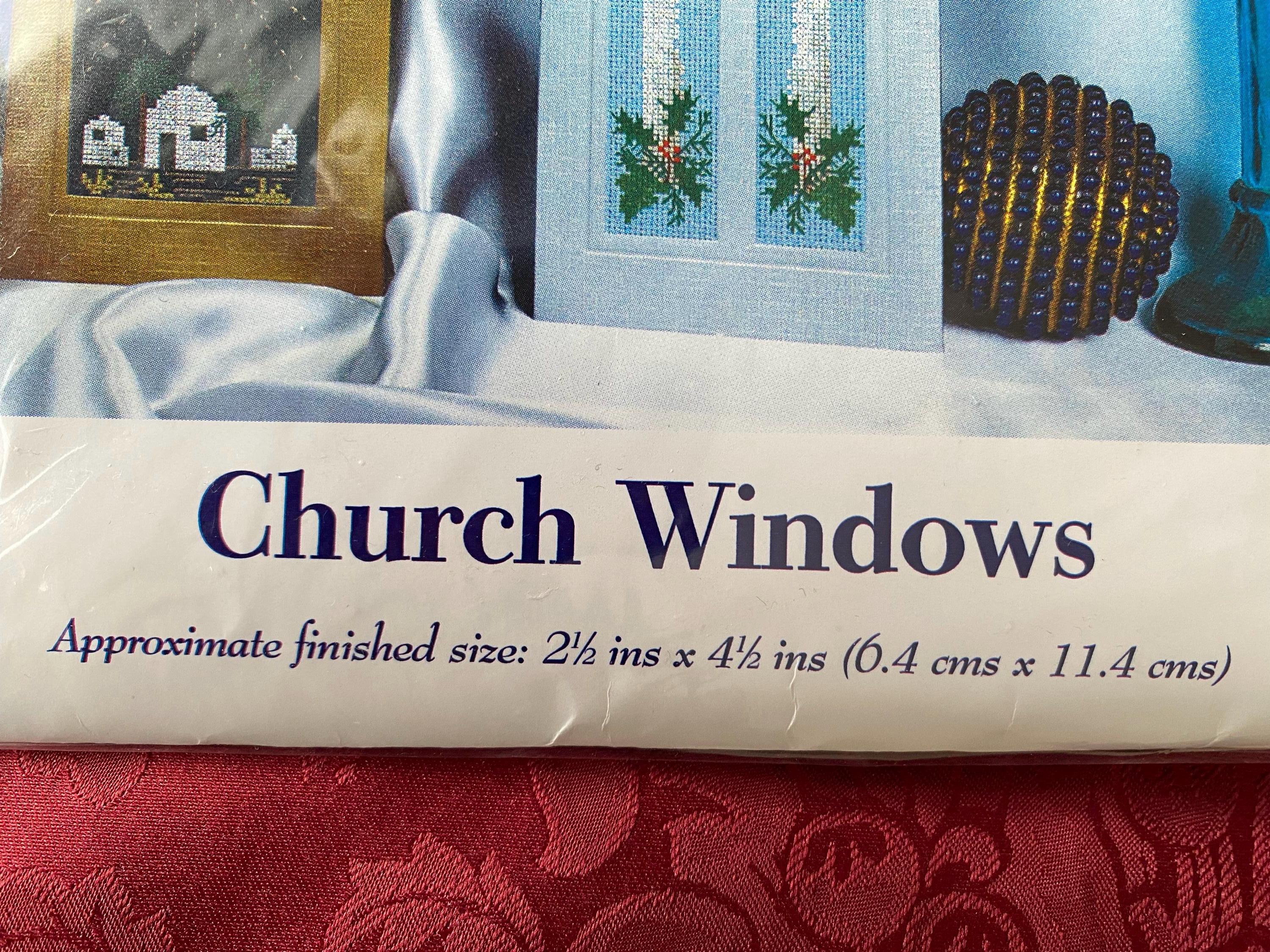 Mary Hickmott's 'church Windows' Cross Stitch Christmas Card Kit - Etsy UK
