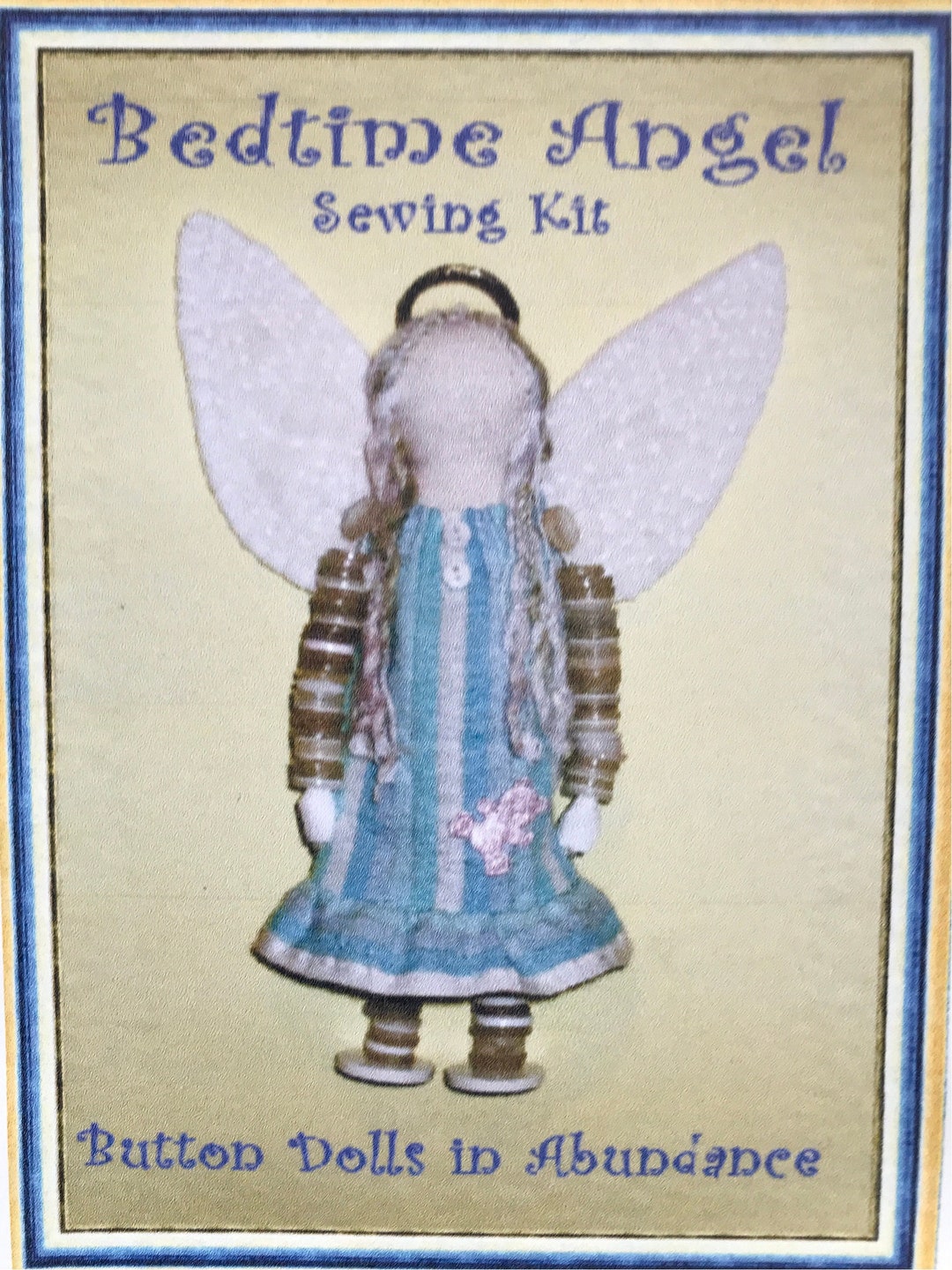 Vintage Sewing Kit. Bedtime Angel is Made Using Buttons, Material and ...