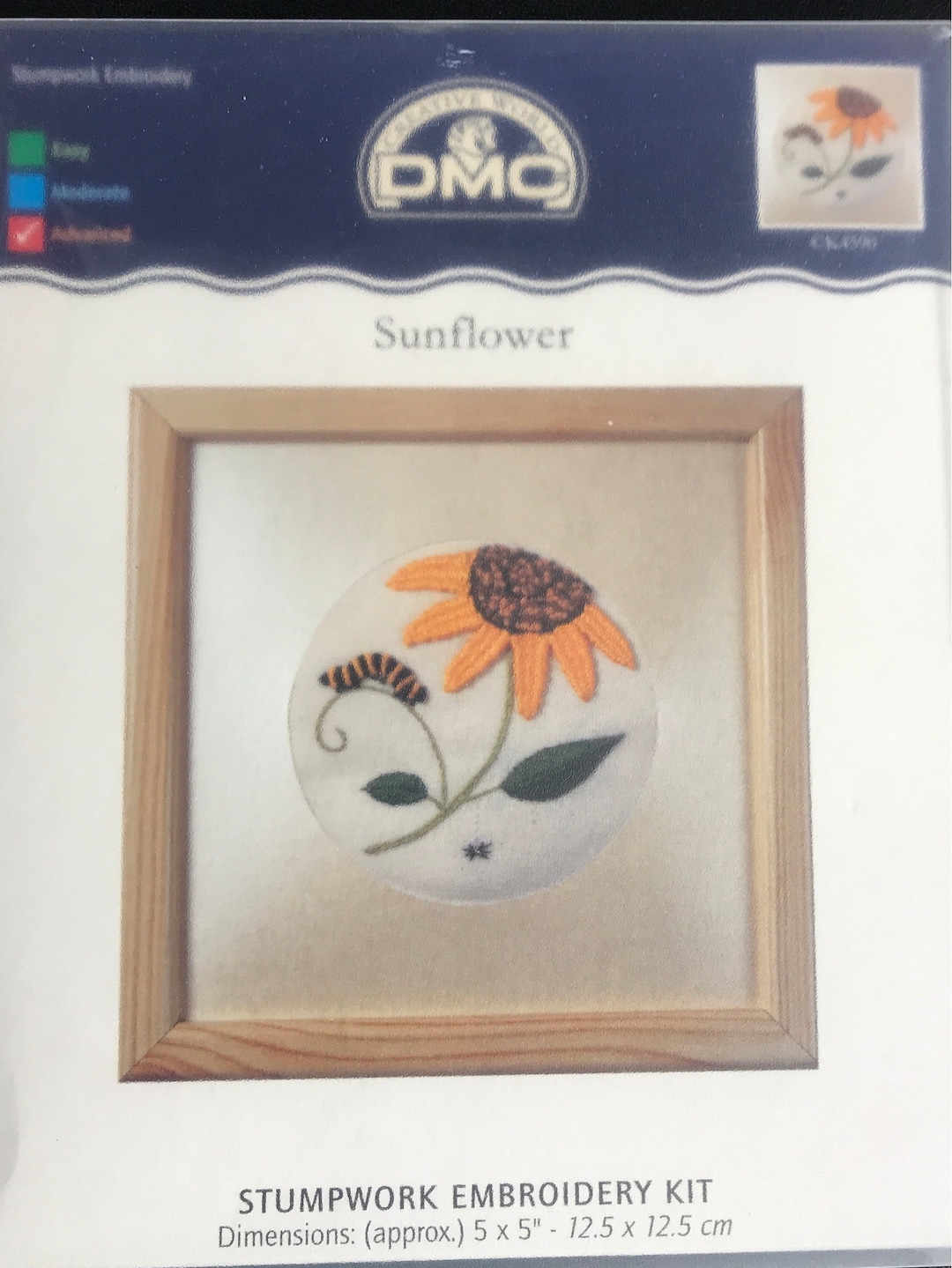 Stumpwork Embroidery Kit Sunflower With Caterpillar and - Etsy