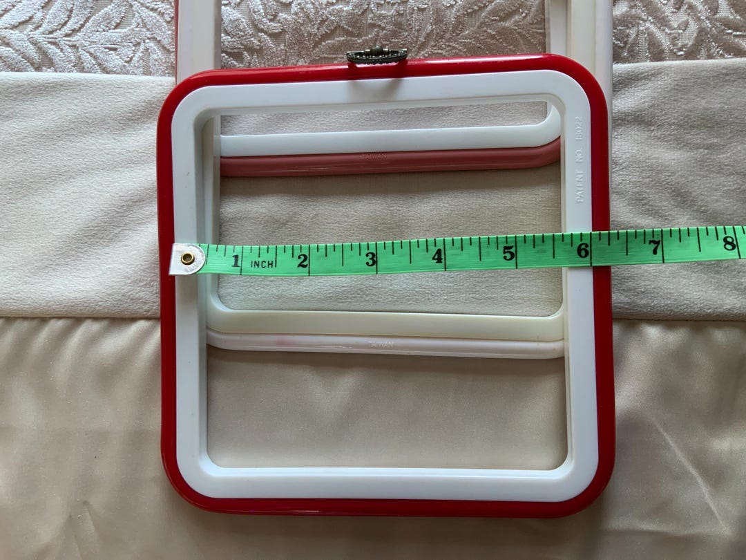 Square Plastic Embroidery Frame, Red White Pink, 6” - Etsy
