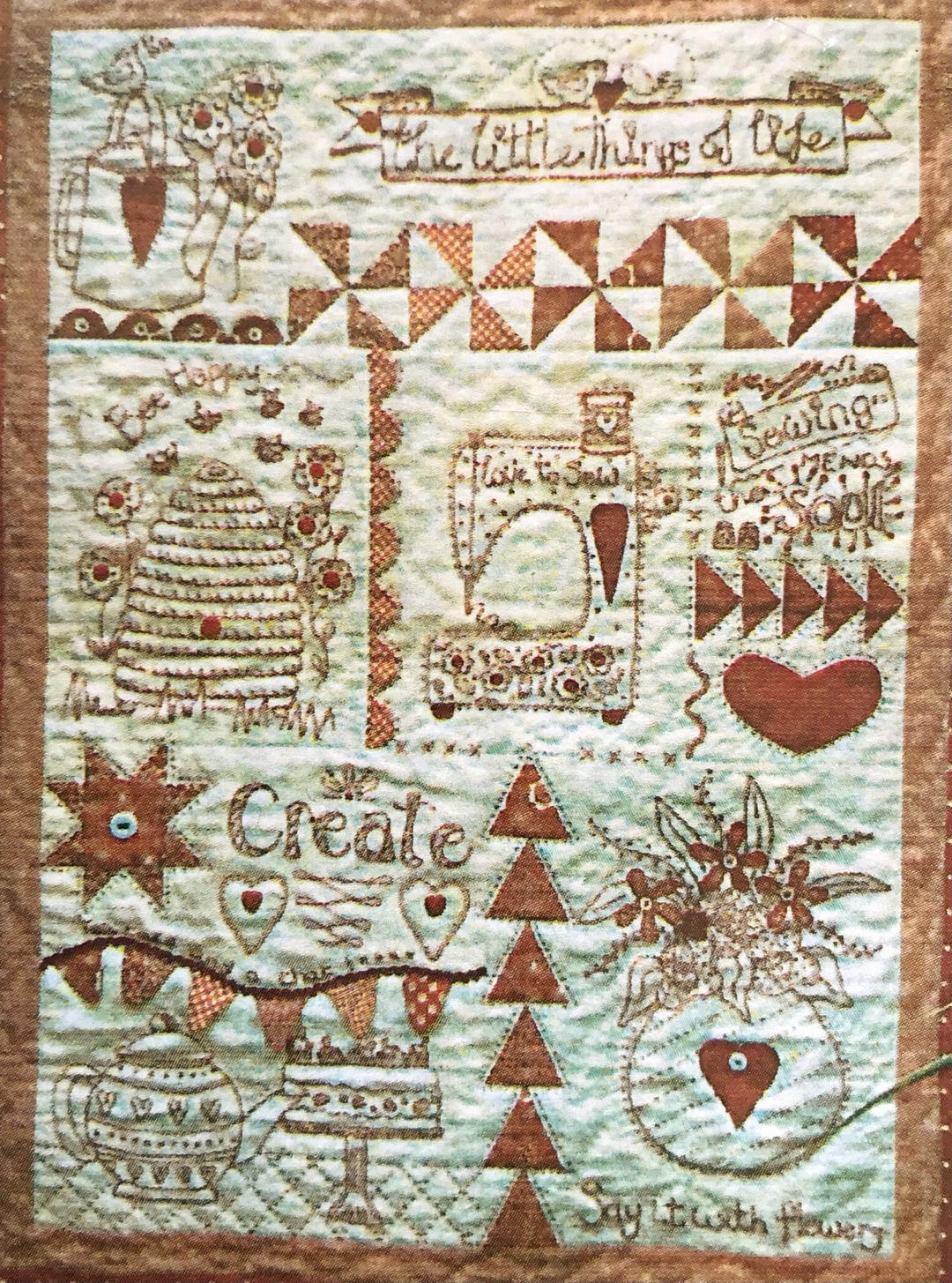 Redwork Quilt Pattern and Transfers. Mandy Shaw “the Little Things in ...
