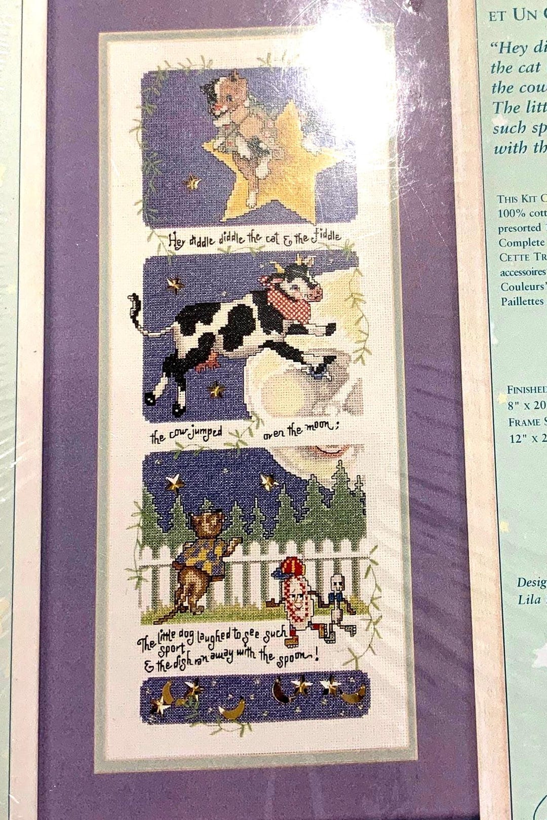 Nursery Rhyme Cross Stitch Kit. Vintage Needle Treasures, Baby Nursery ...