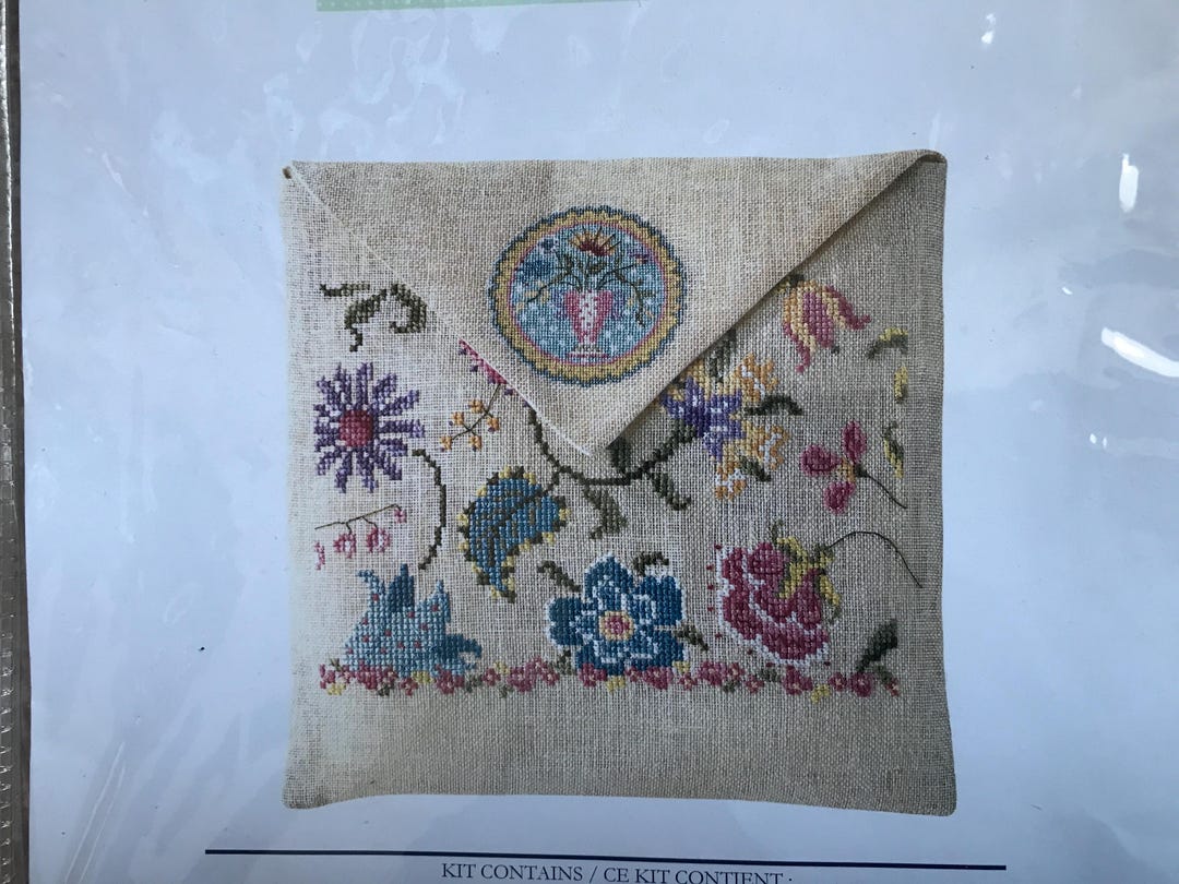 Cross Stitch Kit With All Materials to Make a Linen Dorset Pouch by DMC ...