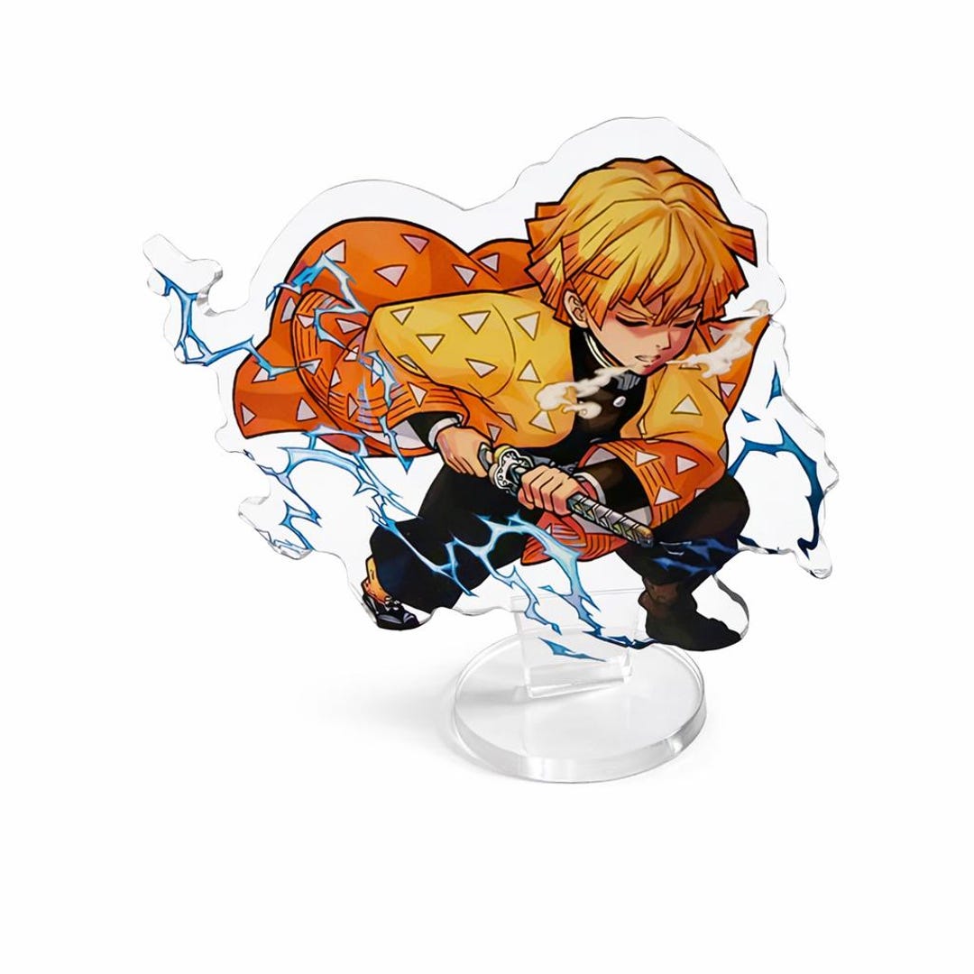 Zenitsu Agatsuma Acrylic Stand | Demon Slayer Anime Figure (10cm ...