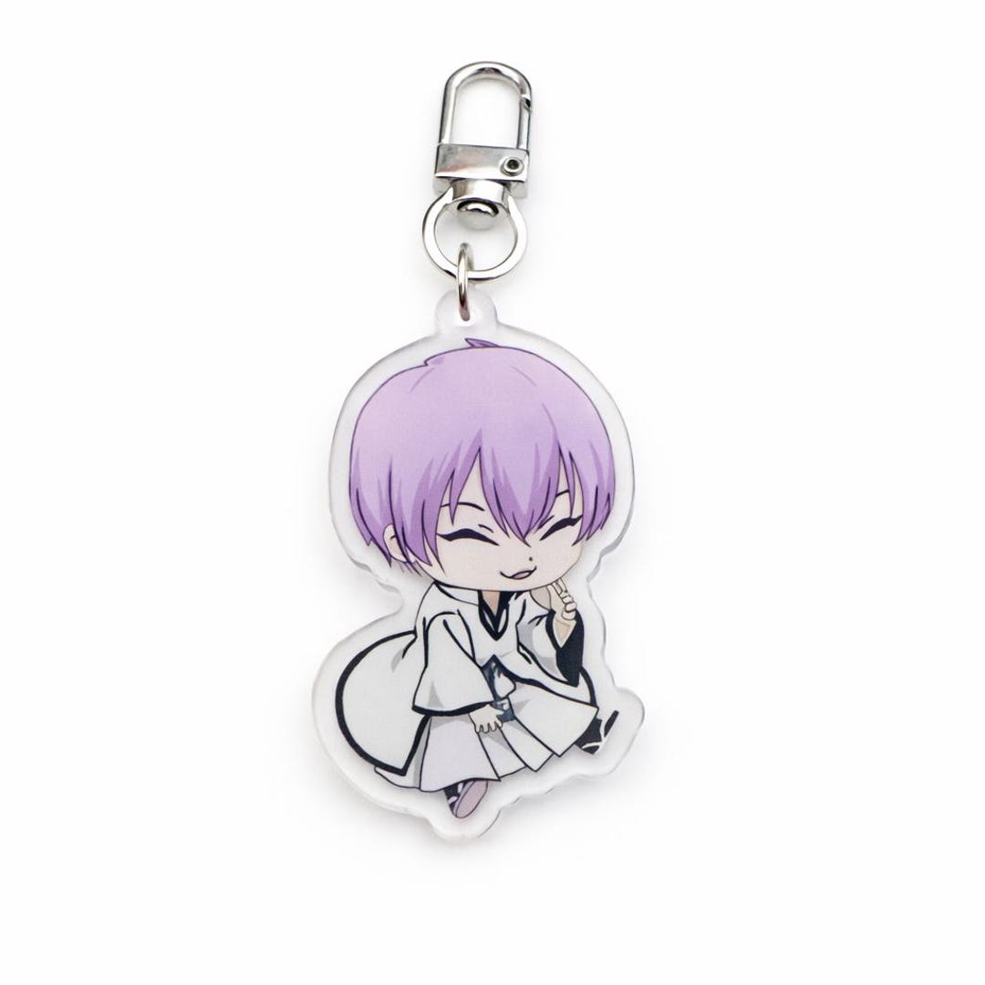Gin Ichimaru Acrylic Keychain | Bleach Anime Chibi Charm (5cm) - Etsy
