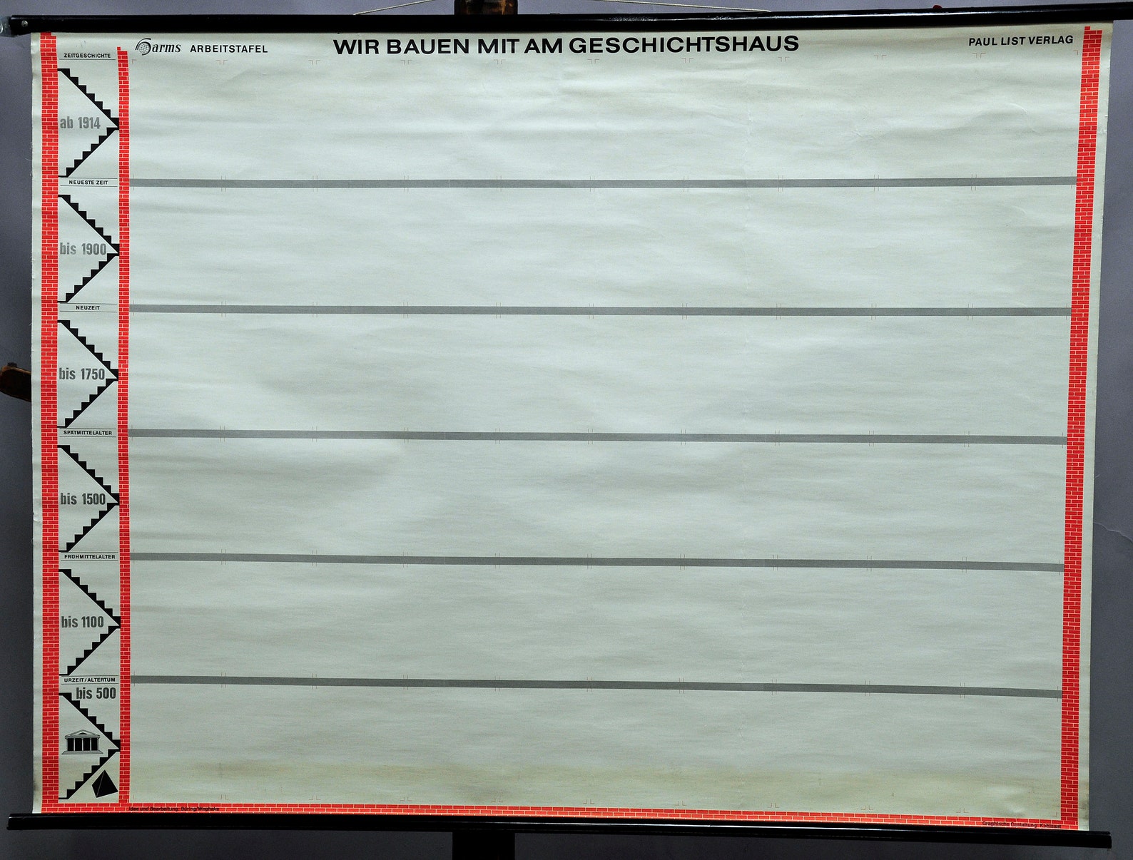 Vintage Rollable Wall Chart Poster DIY Template Building the - Etsy