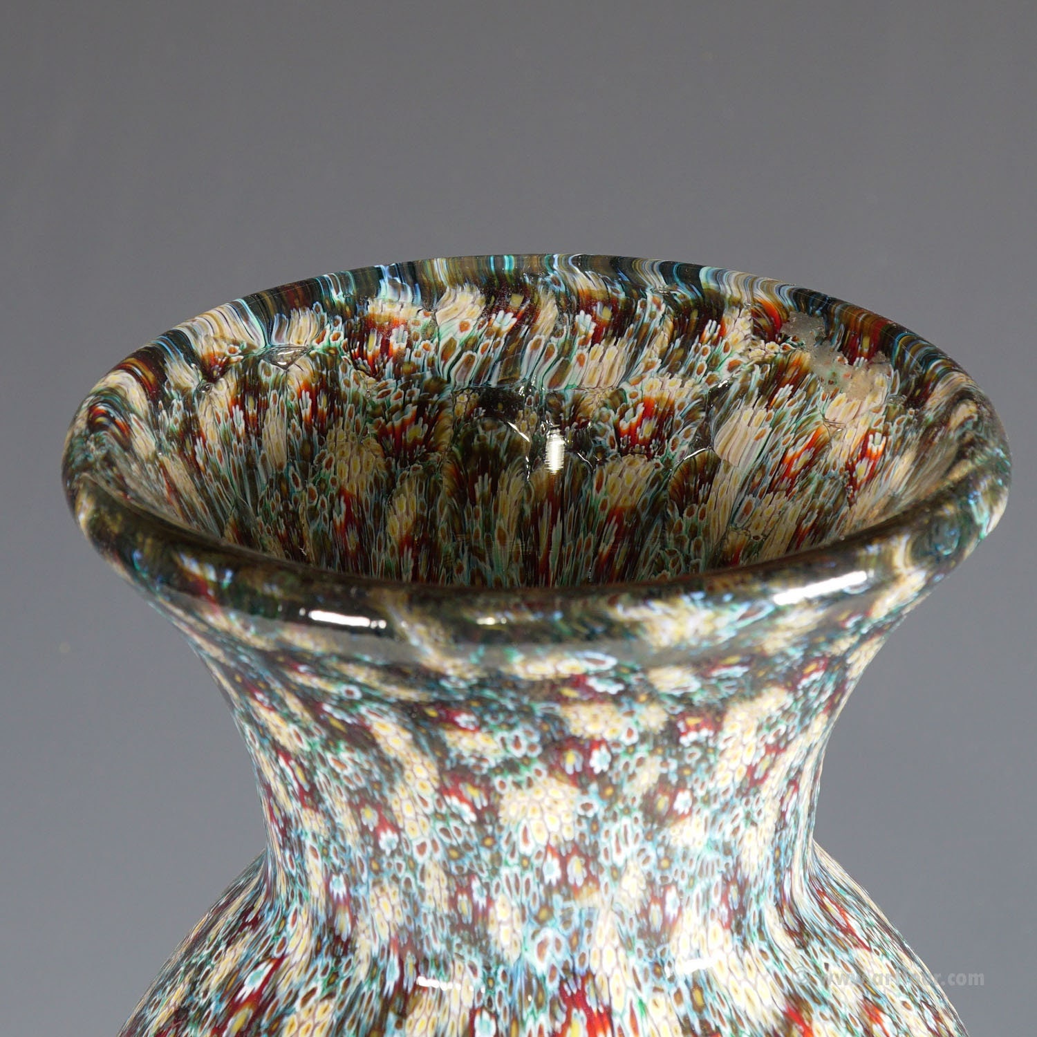 Vittorio Ferro Vase With Opaque Murrine Murano Ca. 2000s - Etsy