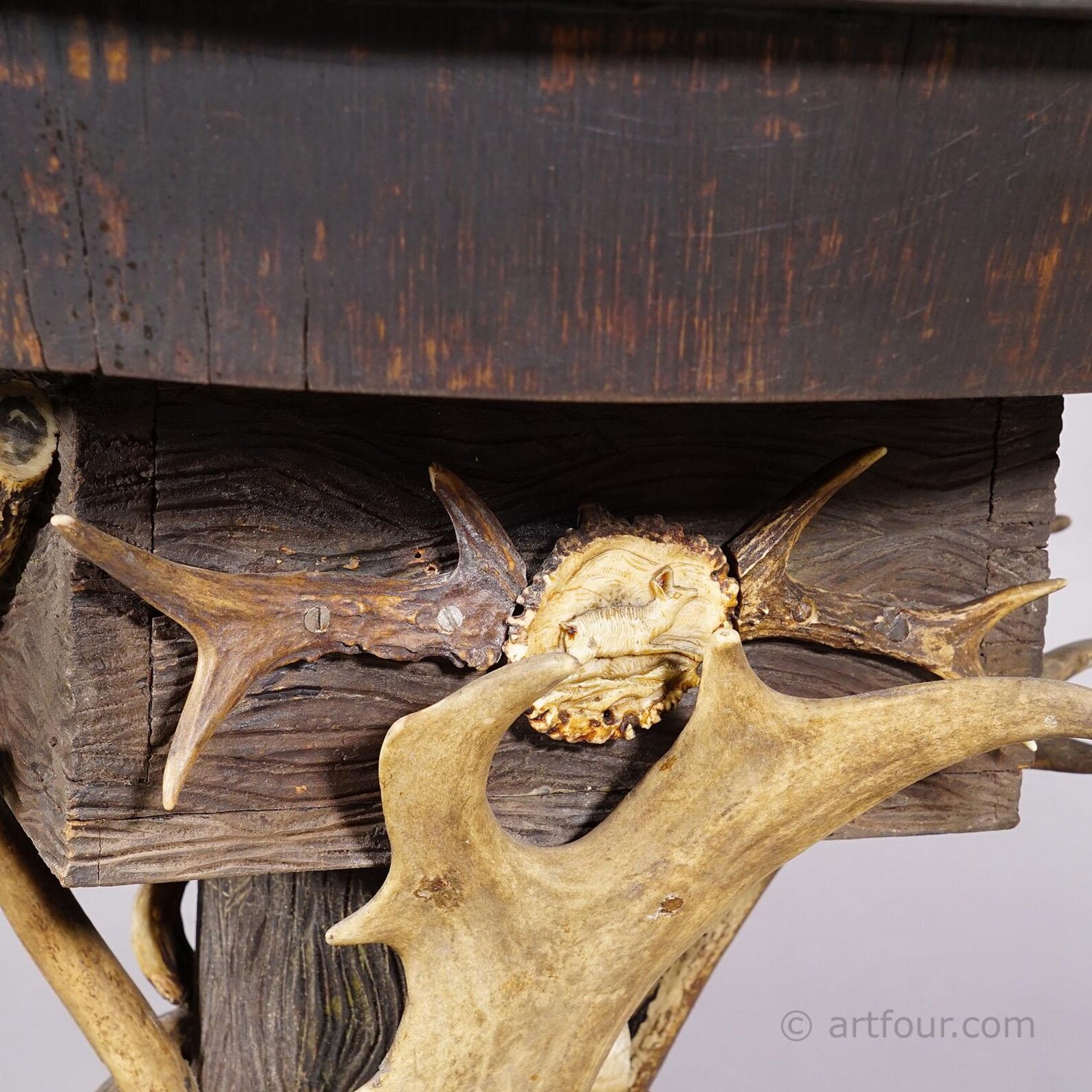 Elaborate Handmade Black Forest Style Antler Side Table Ca. 1900 - Etsy
