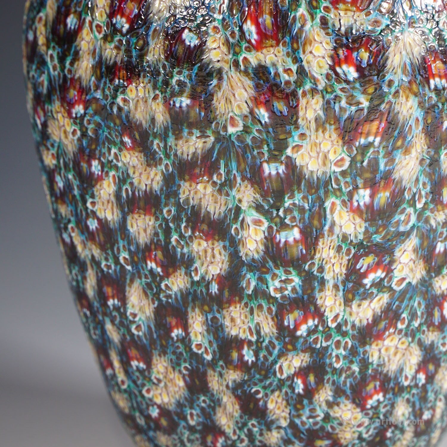 Vittorio Ferro Vase With Opaque Murrine Murano Ca. 2000s - Etsy