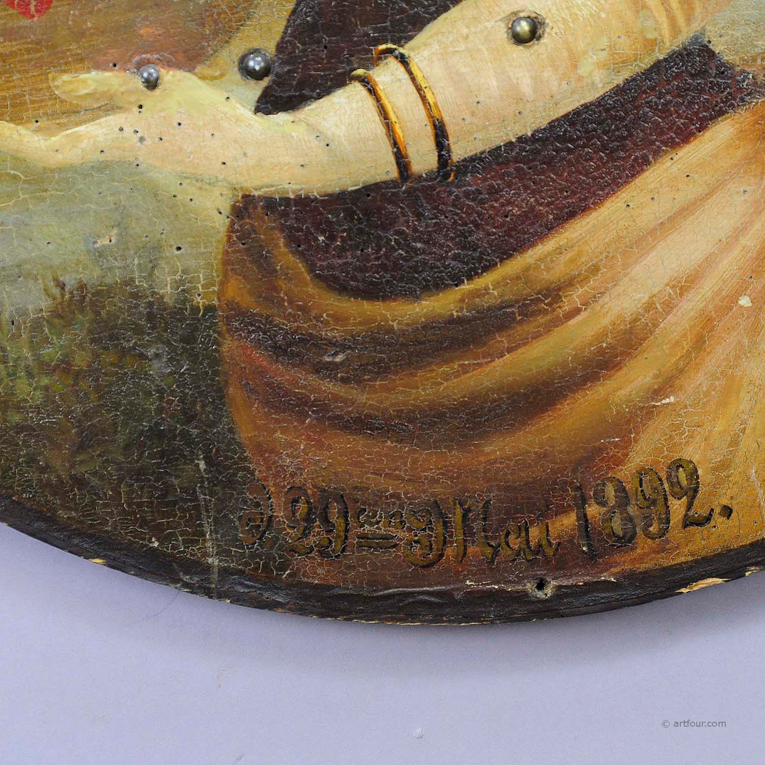Antique Hand-painted Marksman King Target Plaque 1892 - Etsy