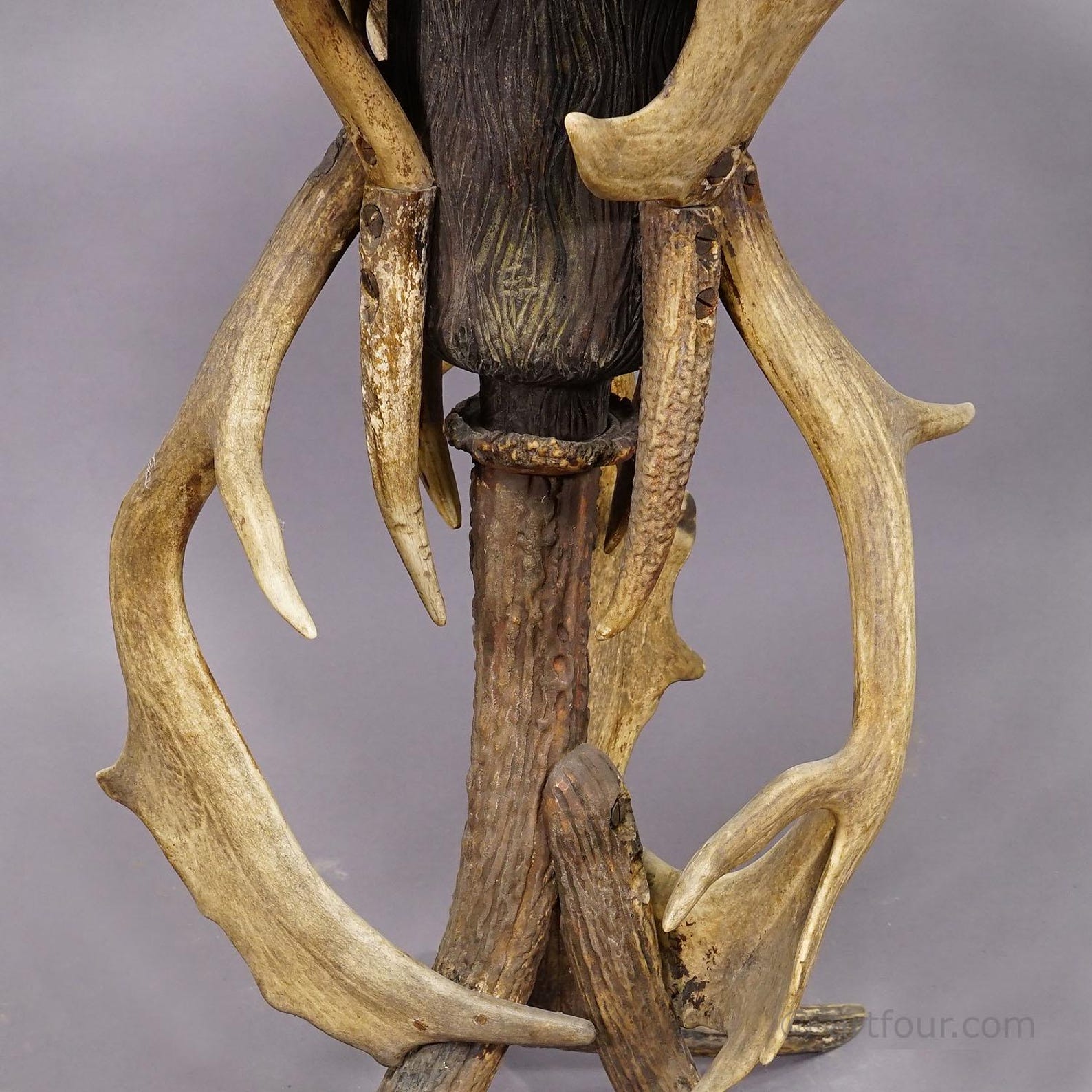 Elaborate Handmade Black Forest Style Antler Side Table Ca. 1900 - Etsy