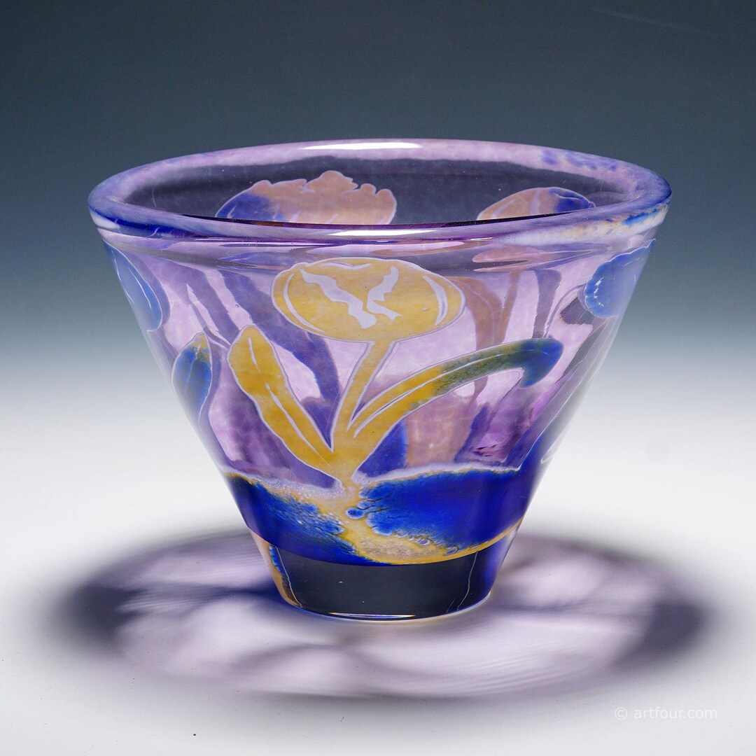 Vintage Art Glass Bowl 'tulpan' by Astrid Gate 2006 - Etsy