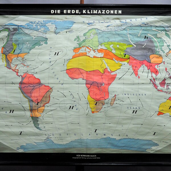 Climate Zones Map Poster - Etsy