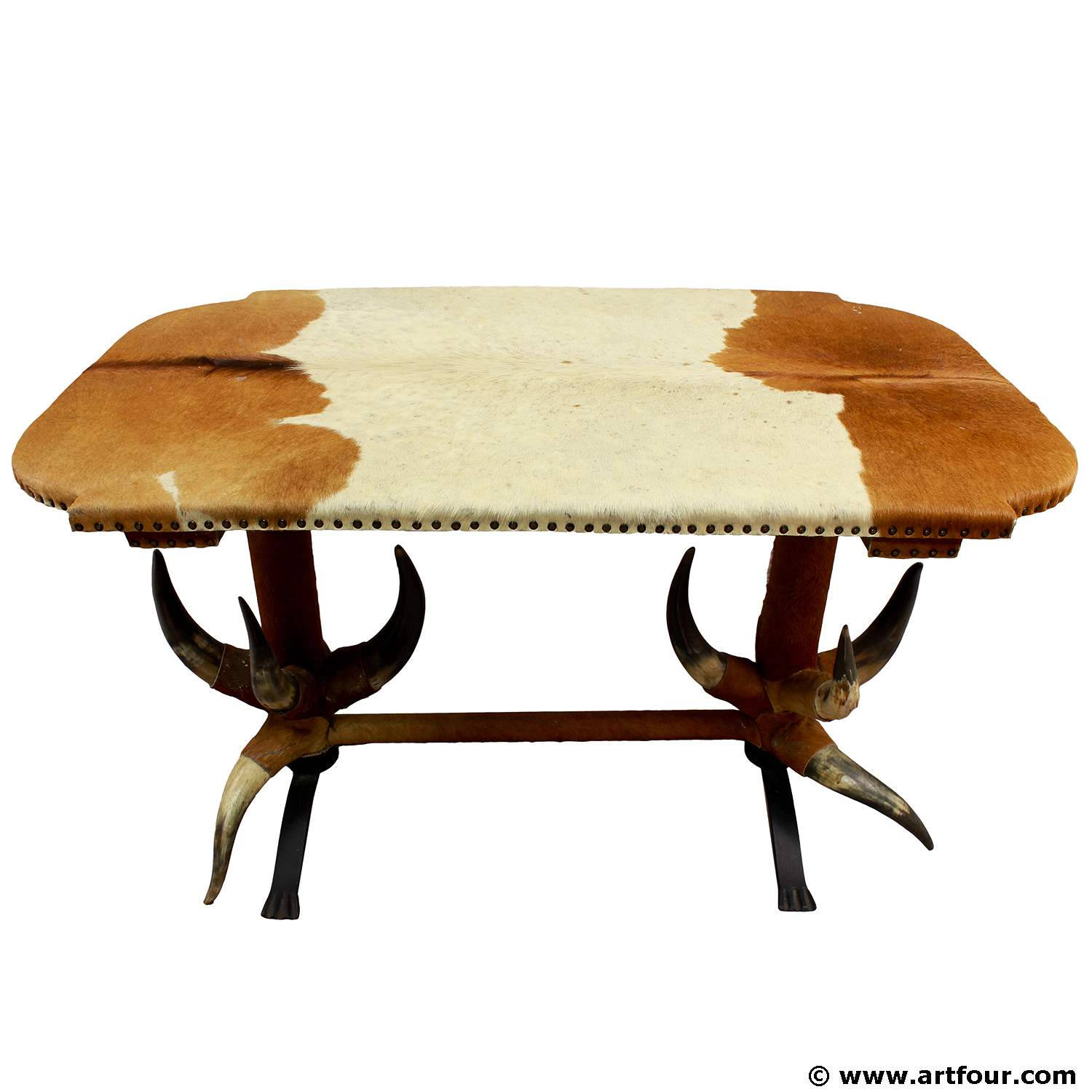 Antique Bull Horn Table Ca. 1870 - Etsy